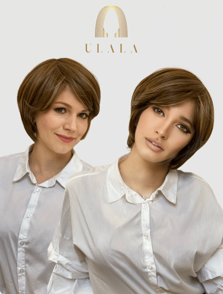 Rövid barna paróka - 70% eredeti emberi haj - ULALA