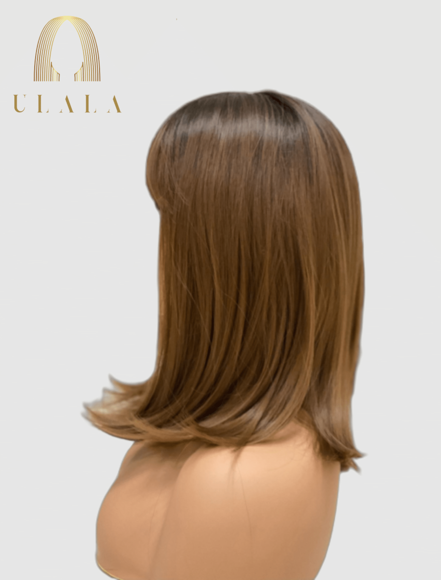 Emberi haj paróka - középhosszú barna balayage - ULALA