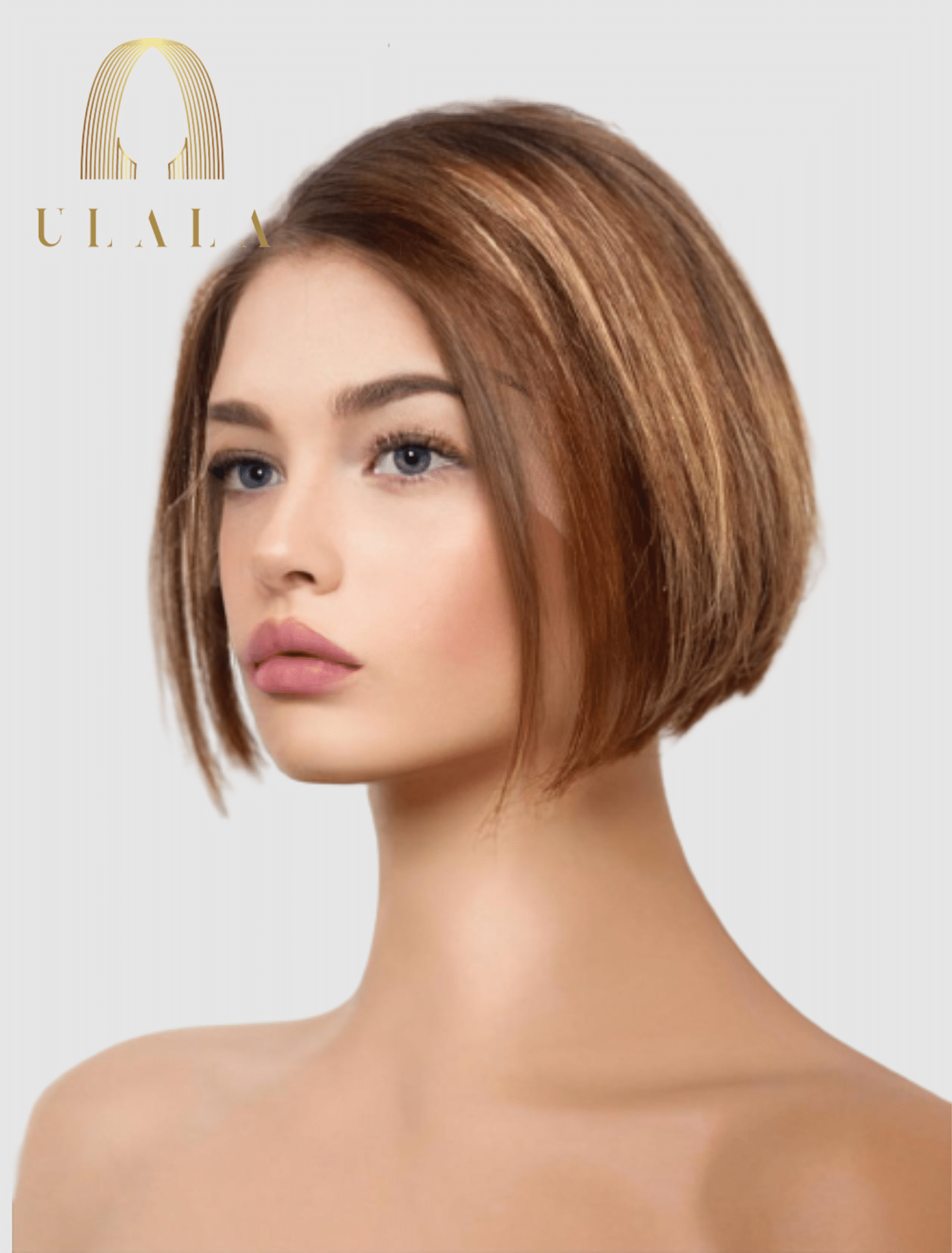 100% valódi emberi haj paróka - bubi (bob), hálós (lace front) paróka ...