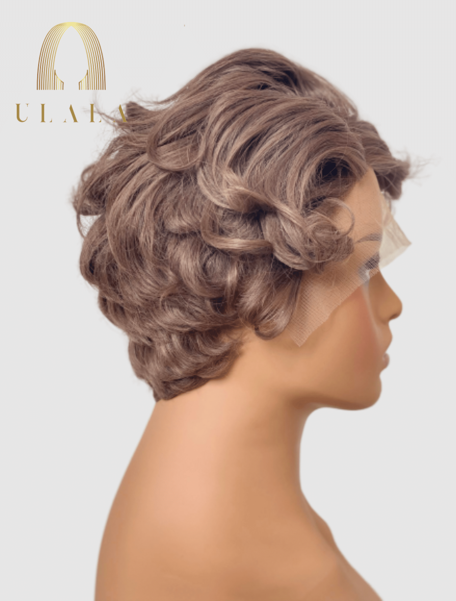 Rövid Hálós / Csipke (,,Lace front") paróka - 100% emberi haj - ULALA
