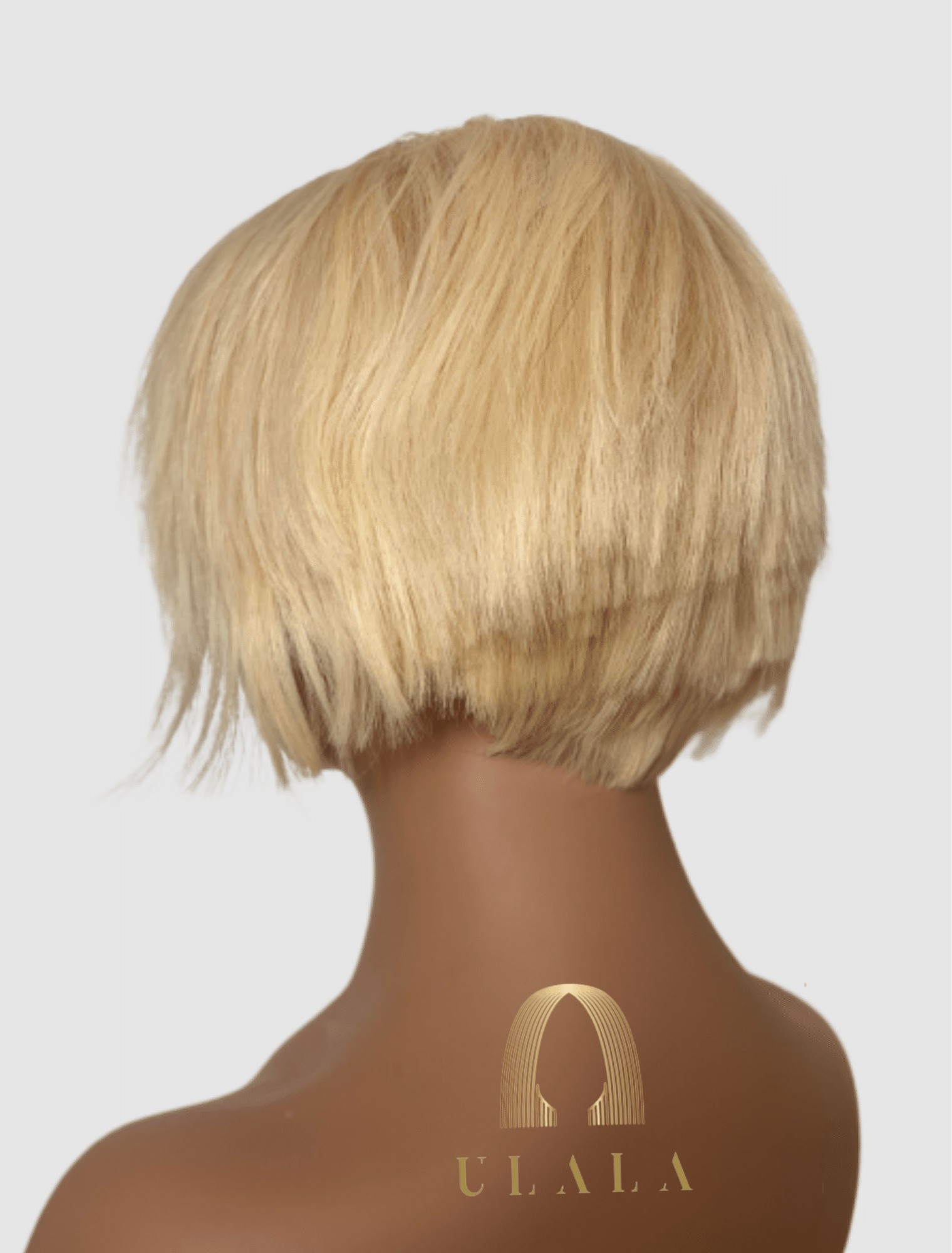 Rövid szőke hálós (lace front) paróka - 100% emberi haj - ULALA